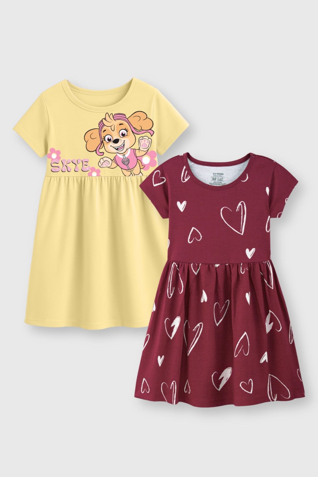 Skye and Sketchy Dress Pack Of 2 | Cotton Dresses for Girls – Nap Chief